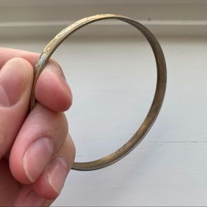 Vintage | Jewelry | Vintage Electrum Oval Football Bangle Bracelet ...